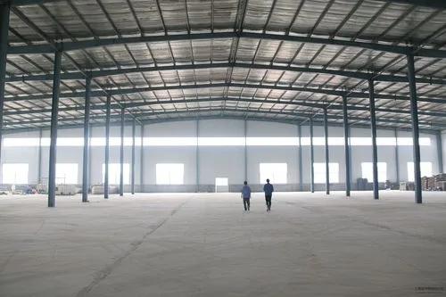 Prefabricated steel structure warehouse exterior view