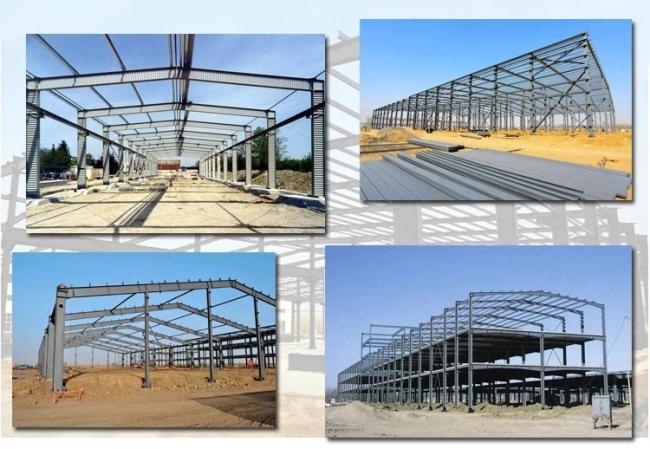 Prefabricated steel warehouse building exterior