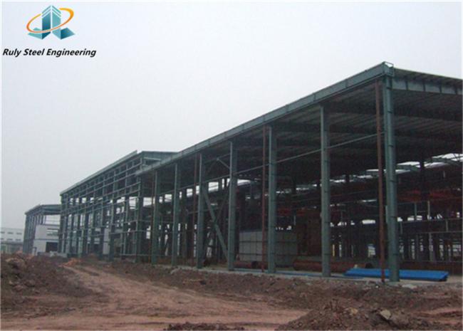 Interior view of steel structure warehouse
