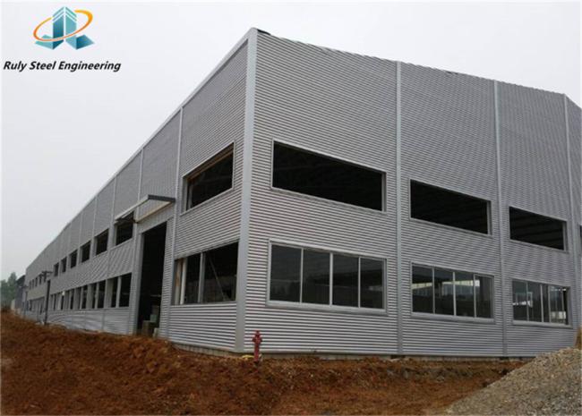 Large span steel structure warehouse exterior view