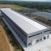 China Prefab Steel Structure Workshop Large Span with Crane Support for sale