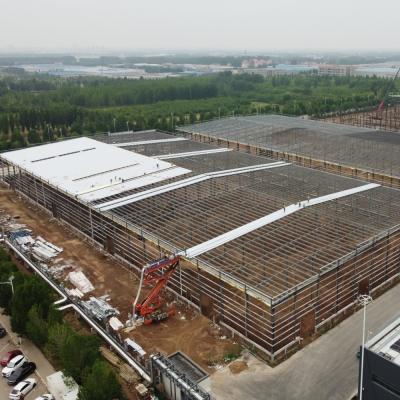 中国 ASTM A36の軽量の多スパンの鉄骨構造の倉庫 販売のため