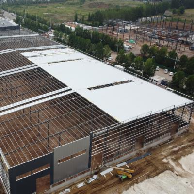 Industriële stalen constructiegebouw met thermisch verzinkt frame