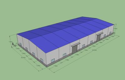 Китай здание стальной структуры склада 60m×30m×7.5m стальное/ASTM A36 полуфабрикат продается