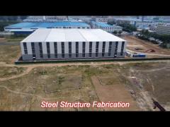 prefab large span h section steel structure building for industrial use