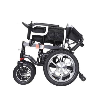 Cina Sedia a rotelle leggera medica della grande ruota che piega sedia a rotelle elettrica disabile anziana potabile in vendita