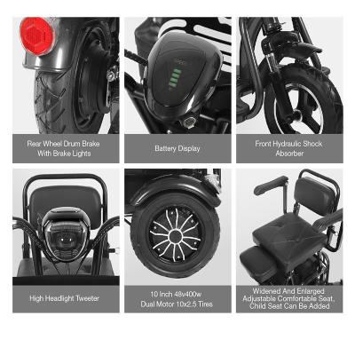 Cina Tre triciclo elettrico elettrico della bici 60V 500W del triciclo della ruota per carico in vendita