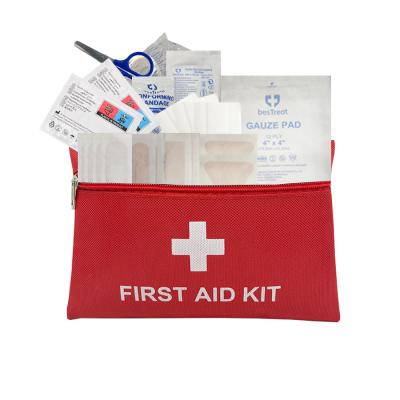China Portable First-aid Packet Outdoor Survival First Aid Kits Emergency Bag with Gauze Bandage Band Aid Camping Hiking Travelling for sale