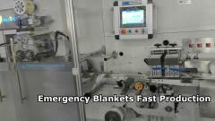 Automatic production equipment for emergency blankets