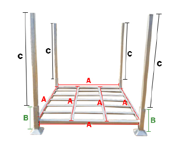 Square Tube Pallet Stacking Rack 
