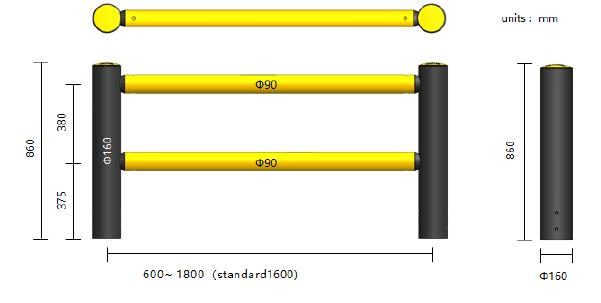 MD-2 Safety Barrier Warehouse flexible anti-collision system   FS-2023A 