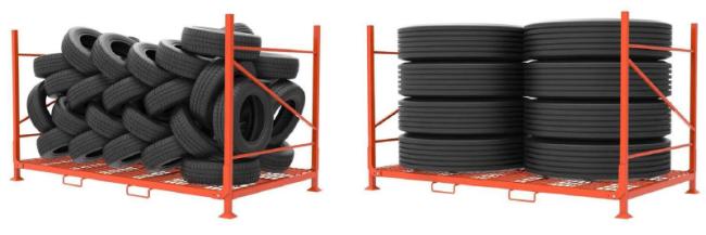 Pallet Stacking Rack For Tire Warehouse Storage