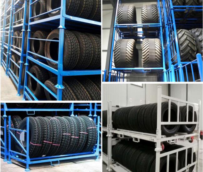 Pallet Stacking Rack For Tire Warehouse Storage Tire Rack