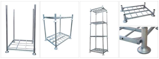 Round Post Pallet Stacking Rack