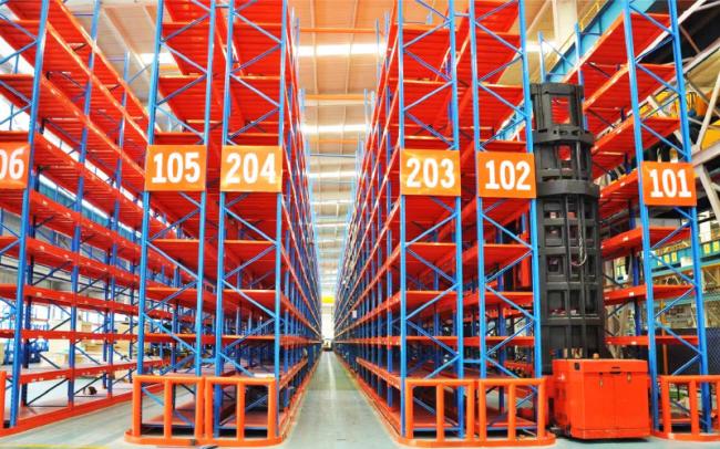 VNA Rack Or Very Narrow Aisle Rack High Density Warehouse Storage Racking