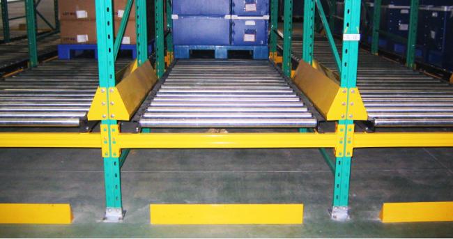 Ground Safety Barrier, Rack EndCurved Ground Safety Barrier,Rack End Corner Protector,Warehouse Storage Rack Flexible Anti-Collision System