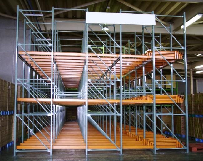 Push Back Pallet Rack High Density Warehouse Storag Rack