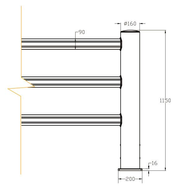 Flexible Pedestrian Barrier  Anti-Collision Guardrails Warehouse Safety Barrier Traffic Guardrails