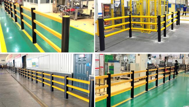 Flexible Pedestrian Barrier  Anti-Collision Guardrails Warehouse Safety Barrier Traffic Guardrails