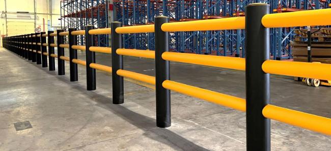 Flexible Pedestrian Barrier  Anti-Collision Guardrails Warehouse Safety Barrier Traffic Guardrails