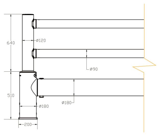 Flexible Pedestrian Barrier  Anti-Collision Guardrails Warehouse Safety Barrier Traffic Guardrails