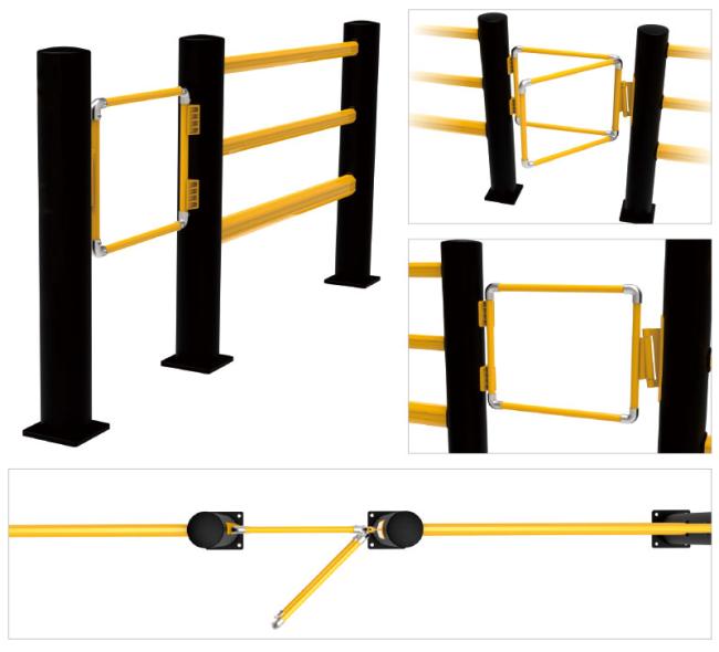 Flexible Pedestrian Barrier  Anti-Collision Guardrails Warehouse Safety Barrier Traffic Guardrails