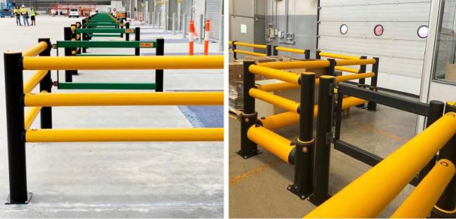 Flexible Pedestrian Barrier  Anti-Collision Guardrails Warehouse Safety Barrier Traffic Guardrails
