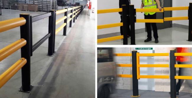 Flexible Pedestrian Barrier  Anti-Collision Guardrails Warehouse Safety Barrier Traffic Guardrails