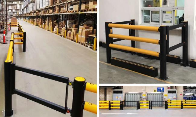 Flexible Pedestrian Barrier  Anti-Collision Guardrails Warehouse Safety Barrier Traffic Guardrails