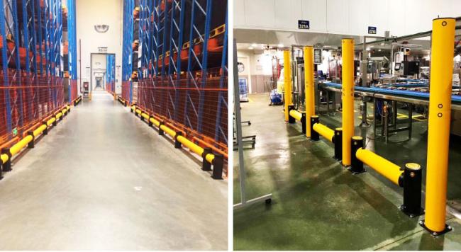 Flexible Pedestrian Barrier  Anti-Collision Guardrails Warehouse Safety Barrier Traffic Guardrails