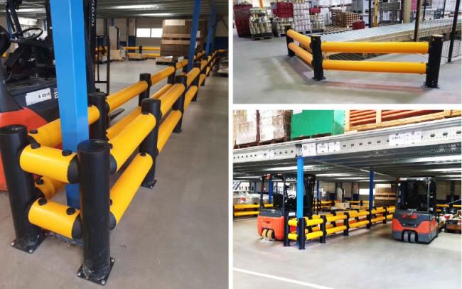 Flexible Pedestrian Barrier  Anti-Collision Guardrails Warehouse Safety Barrier Traffic Guardrails