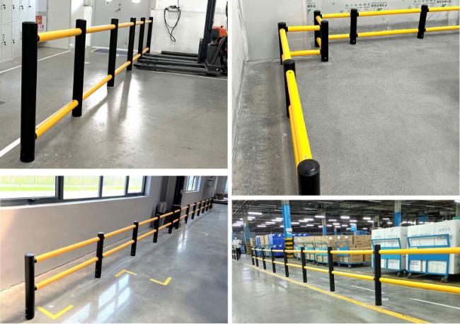 Flexible Pedestrian Barrier  Anti-Collision Guardrails Warehouse Safety Barrier Traffic Guardrails