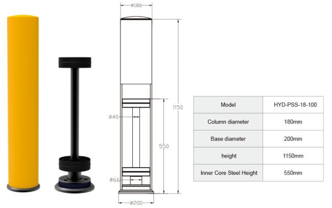 Flexible Pedestrian Barrier  Anti-Collision Guardrails Warehouse Safety Barrier Traffic Guardrails