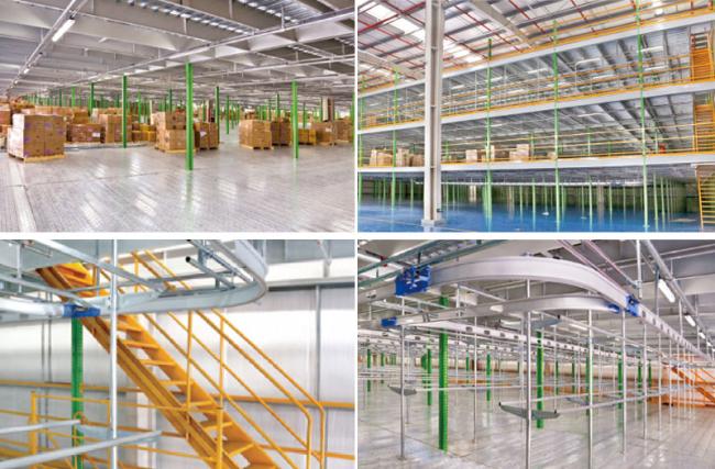 Steel Structure Garret Mezzanine Floor Platform Heavy Duty Rack