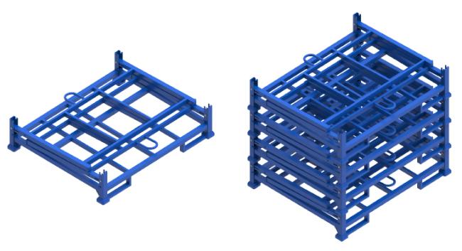 Pallet Stacking Rack For fabric roll storage