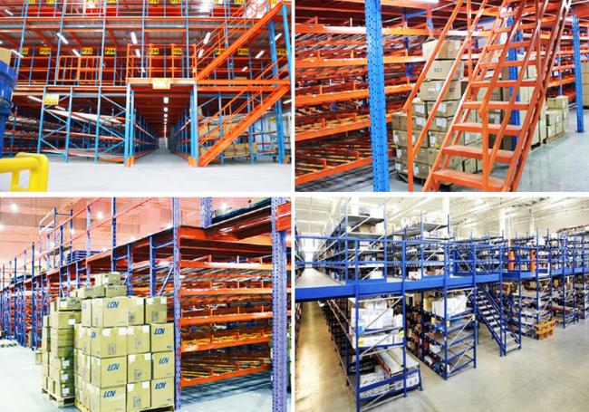Mezzanine Rack Supported By Carton Flow Rack Warehouse Storage Rack