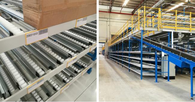 Carton Flow Racking roller rack  Gravity Roller Racking roller conveyor racks