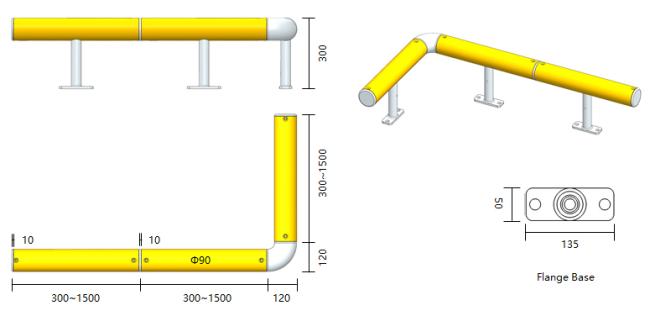 SA-1 Safety Barrier Warehouse flexible anti-collision system FS-2023A 