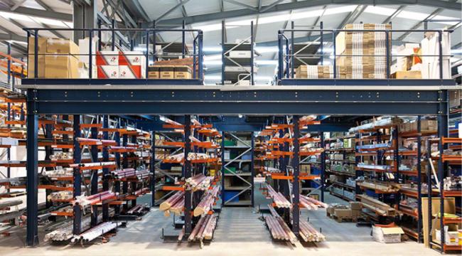 Double Side Cantilever Racking System Warehouse Storage Cantilever Rack