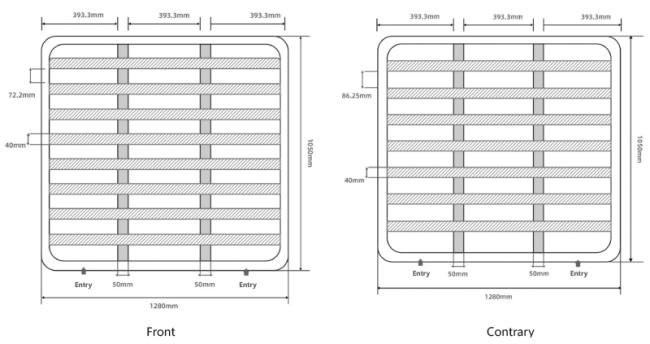 Double Deck Steel Pallets For Warehouse Storage(round corners )