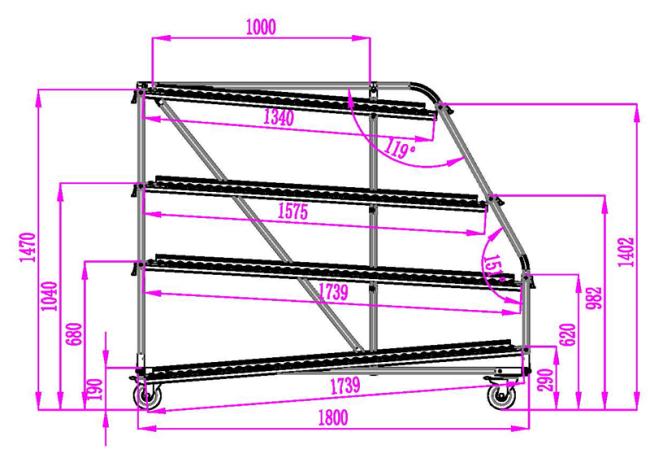 Aluminum alloy Lean Pipe Flow Material rack