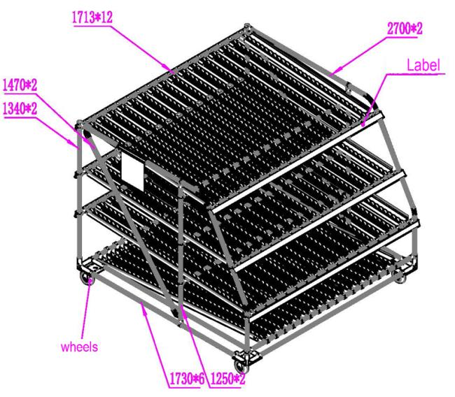 Aluminum alloy Lean Pipe Flow Material rack