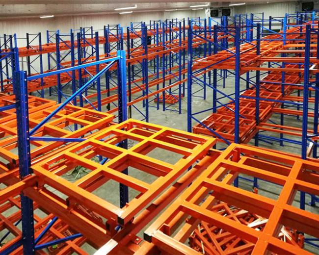 Push Back Pallet Racking Warehouse Storage Rack