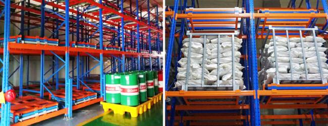 Push Back Pallet Racking Warehouse Storage Rack