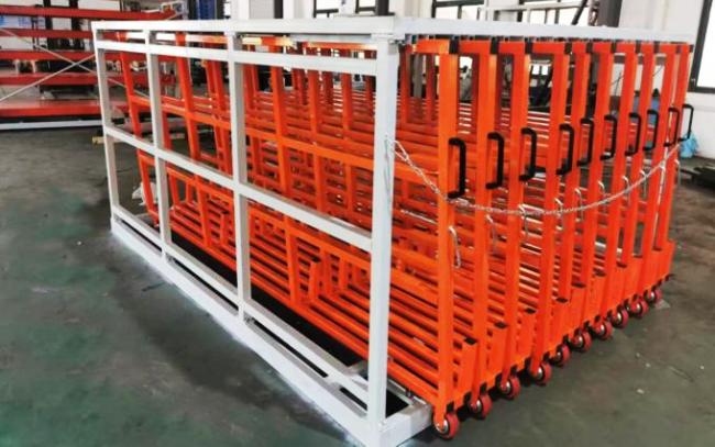 Material Rack System Made From The Third Generation Lean Pipe Aluminum Alloy Tube Assemble Cart Hand Trolley