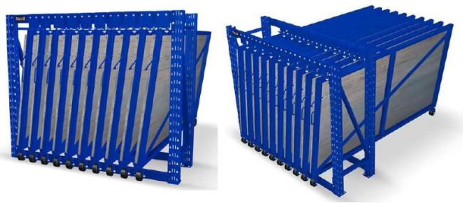 Material Rack System Made From The Third Generation Lean Pipe Aluminum Alloy Tube Assemble Cart Hand Trolley