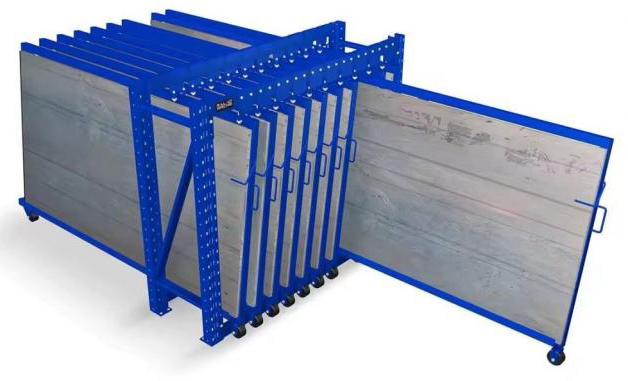 Material Rack System Made From The Third Generation Lean Pipe Aluminum Alloy Tube Assemble Cart Hand Trolley