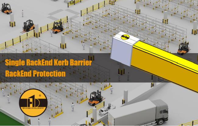 Single RackEnd Kerb Barrier, Racking Protection,