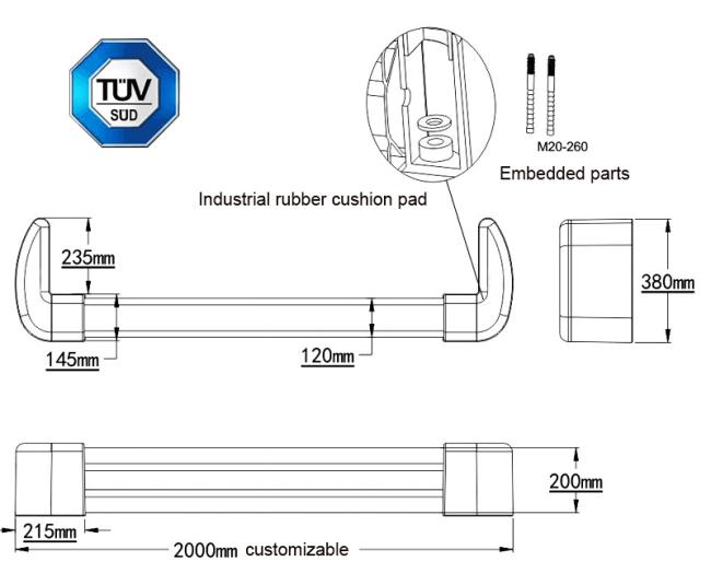 Rack End Protector Safety Barrier Warehouse Flexible Anti-Collision Guardrails