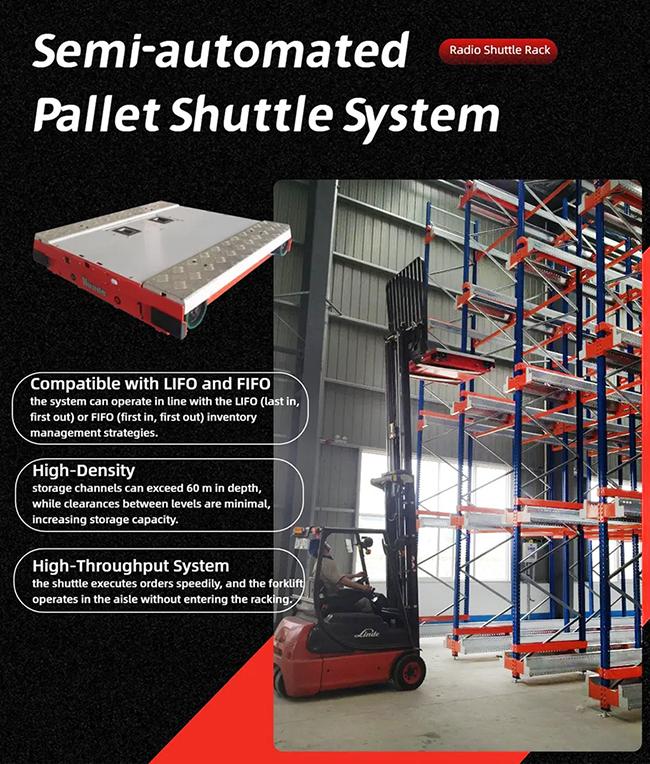 Radio Shuttle Rack Automatic Shuttle Rack Heavy Duty Pallet Racking
